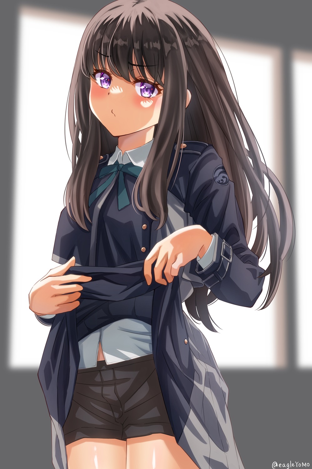 yomo lycoris recoil inoue takina seifuku skirt lift | #1040076 | yande.re